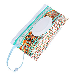 Portable Wet Wipe Pouch, Lanyard Suitable Size Refillable Wet Wipe Holder for Kitchens for Bathrooms for Baby Rooms