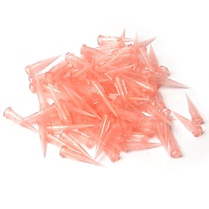 Auniwaig Plastic Tapered Pinhead Glue Liquid Dispenser Needles 30ga Dispensing Fill Needle Light Pink 100PCS