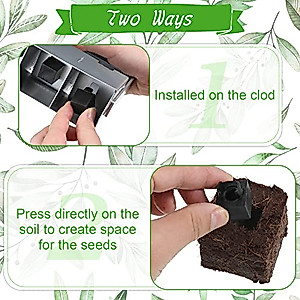 Jutom 16 Pieces Soil Block Maker Seed Blocker Fittings Snap in Cubic Inserts Soil Blocker for Seed Stater Tray Garden Greenhouses Compatible with Mini 4, Multi 6 and Multi 12
