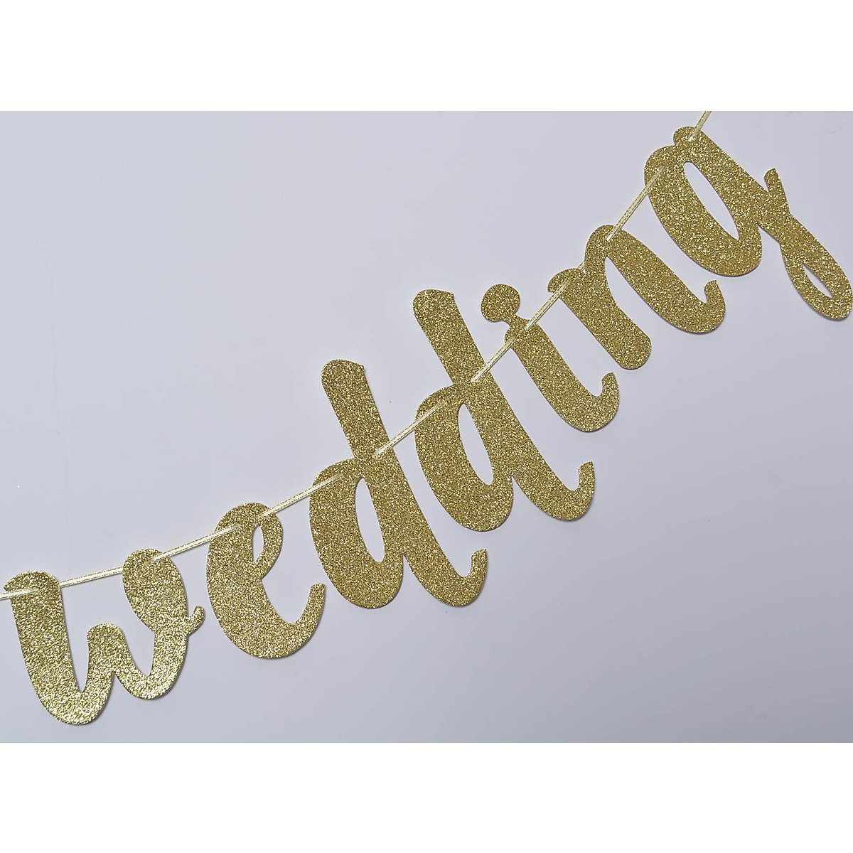 Taco Bout a Wedding Gold Glitter Banner Sign Garland for Mexican Fiesta Themed Bridal Shower Bachelorette Party Wedding Decorations Engagement Supplies Cursive Bunting Photo Booth Props