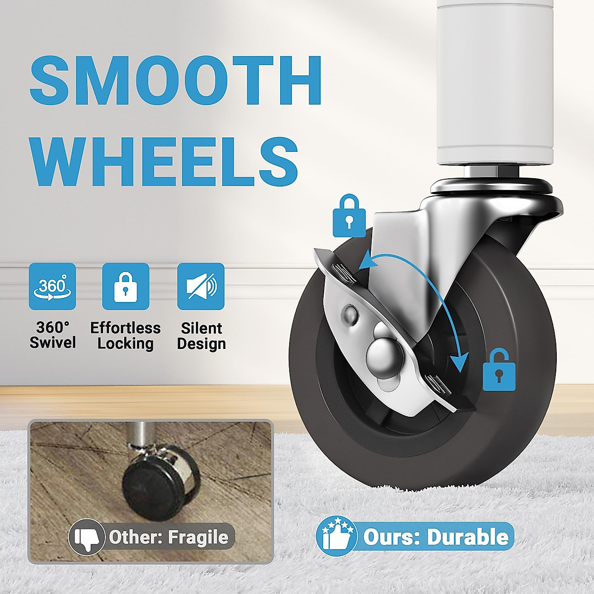 VIPEK R1C Rolling Clothes Rack with Cover Portable Closet for Hanging Clothes, Heavy Duty Garment Rack Freestanding Clothing Racks with Wheels& Hanging Rod, White Closet Racks with Black Cover