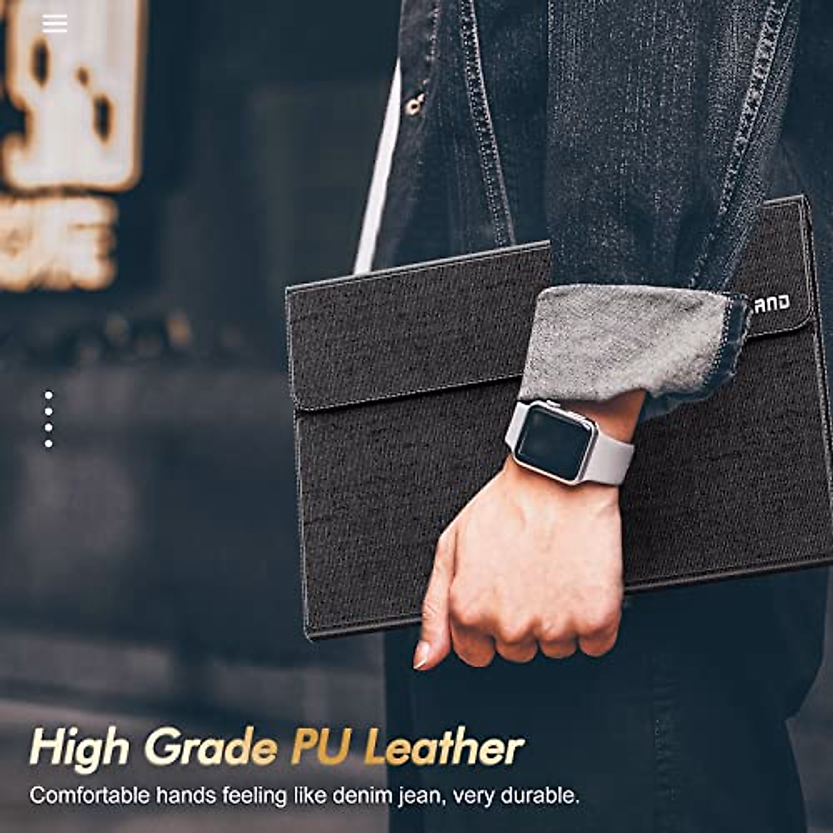 INFILAND Galaxy Tab S8+/ S8 Plus/ S7+/ S7 Plus Case, Multi-Angle Stand Cover Compatible with Samsung Galaxy Tab S8+/ S7+ SM-X800/ X806/ T970/ T975/ T976 Tablet [Auto Wake/Sleep], Black