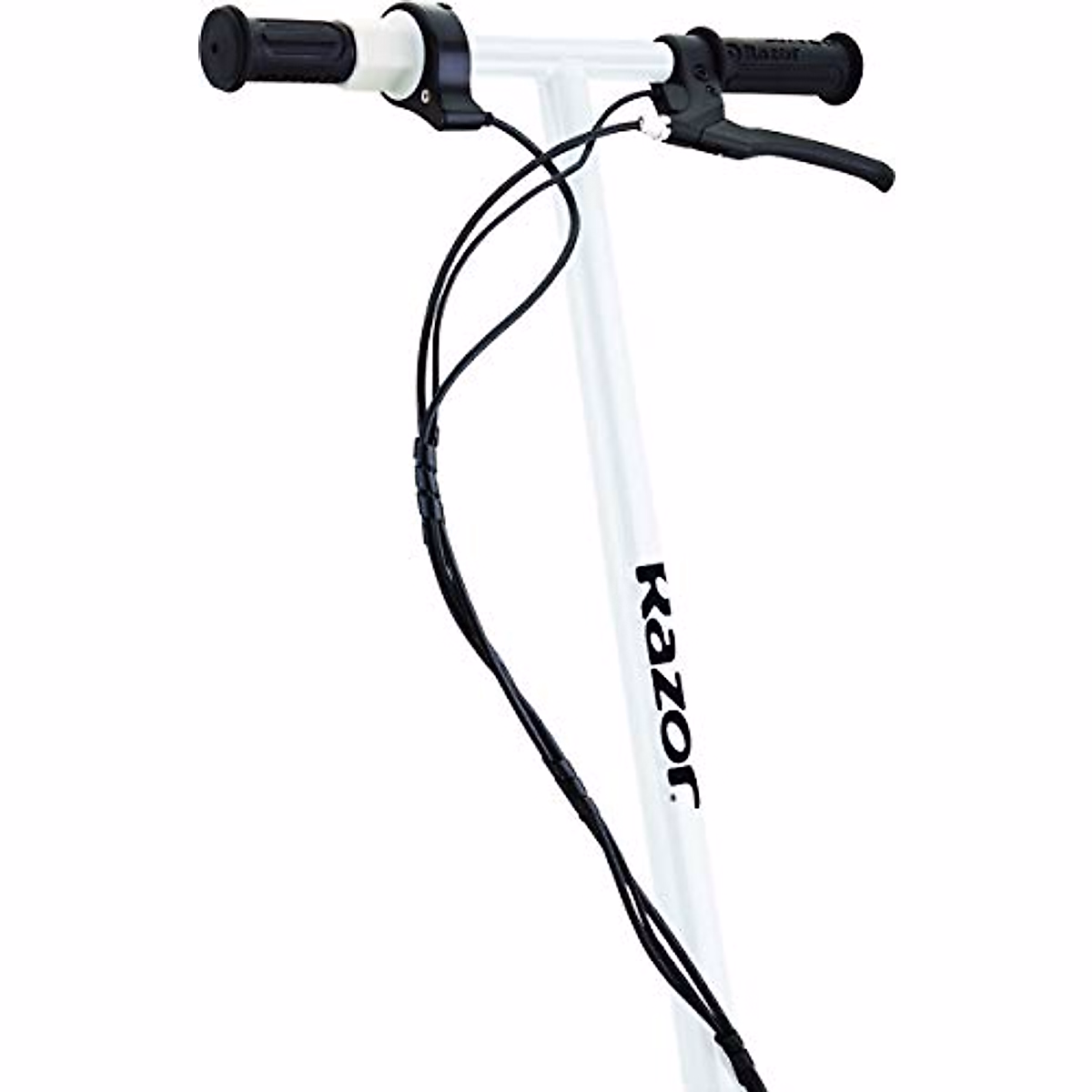 Razor E300 Electric Scooter - 9" Air-filled Tires, Up to 15 mph and 10 Miles Range, White/Blue