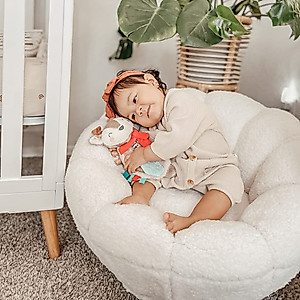 Itzy Ritzy - Itzy Lovey Including Teether - Baby Lovey with Teether, Textured Ribbons & Dangle Arms - Features Crinkle Sound, Sherpa Fabric and Minky Plush (Jolly The Reindeer)