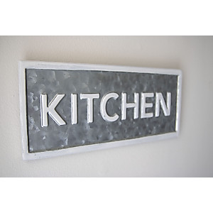 Foreside Home & Garden Galvanized White Metal Kitchen Wall Décor