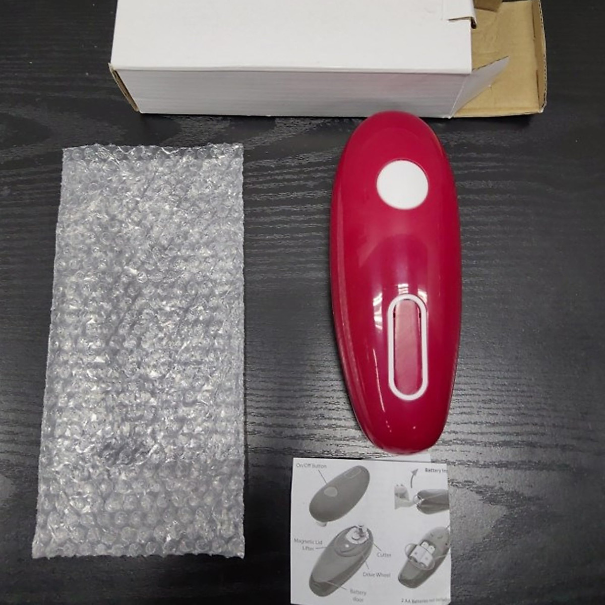 One Touch Electric Can Opener Easy Open Any Can Size with Smooth Edge, Hands Free and Battery Operated Electric Can Openers for Kitchen, Kitchen Gadget Electric Can Opener for Seniors (Black)