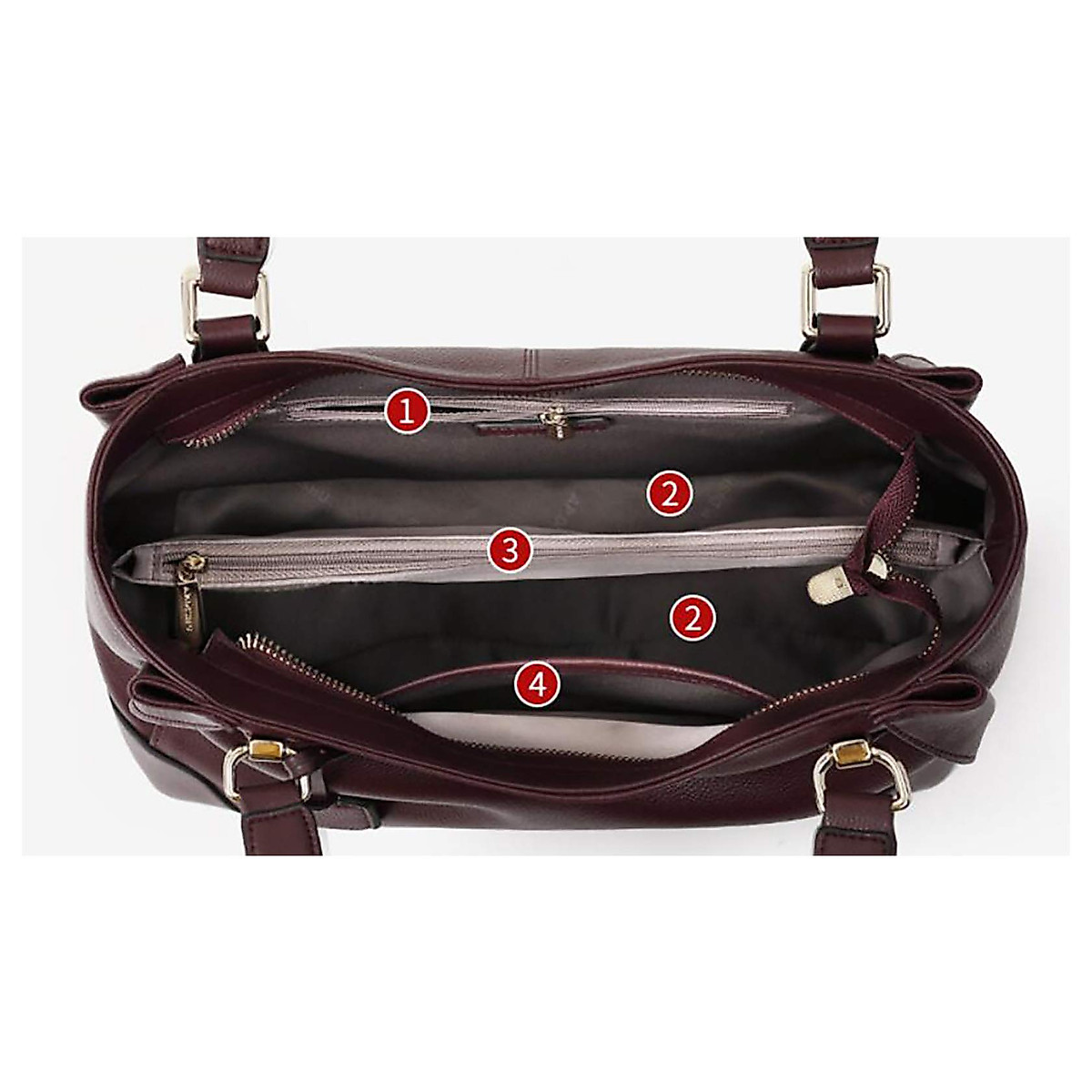 BearInfested Ladies Fashion Ladies Wallets and Handbags Leather Tote Bags Shoulder Tote Bags