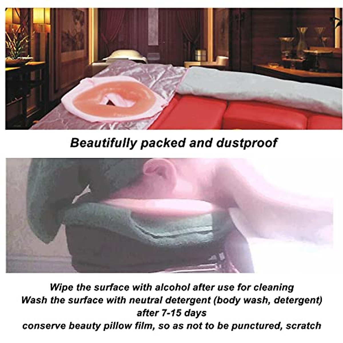 Silicone SPA Cushion, Silicone Gel Gel Cushion Face Massage Table Gel Cushion Face Massage Tables Pads for SPA Bed Relaxation Beauty Salon