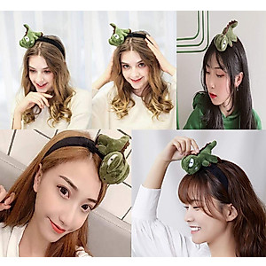GEOOT Cute Head Hoop 3D Cartoon Dinosaur Headband Plush Toy Party Accessory