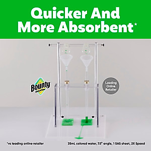 Bounty Quick-Size Paper Towels, White, 16 Family Rolls = 40 Regular Rolls (Packaging May Vary)