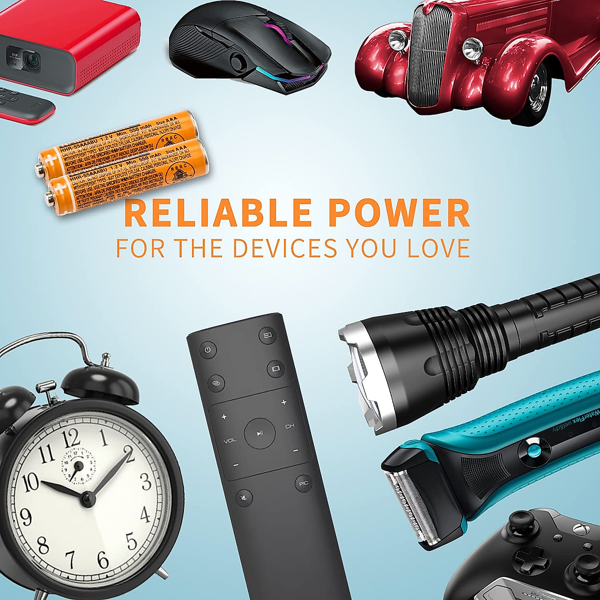 4PCS NI-MH AAA Rechargeable Battery, 1.2V 550mAh Battery for Panasonic Cordless Phone, HHR-55AAABU Replacement Battery