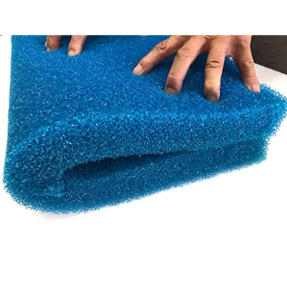 ViaAqua Aquarium Filter Sponge Open Cell Foam Sheet Bio Sponge Filter Media Pad HMF Fish Tank Sump Divider 12" x 12" x 2" (Blue, 20PPI)