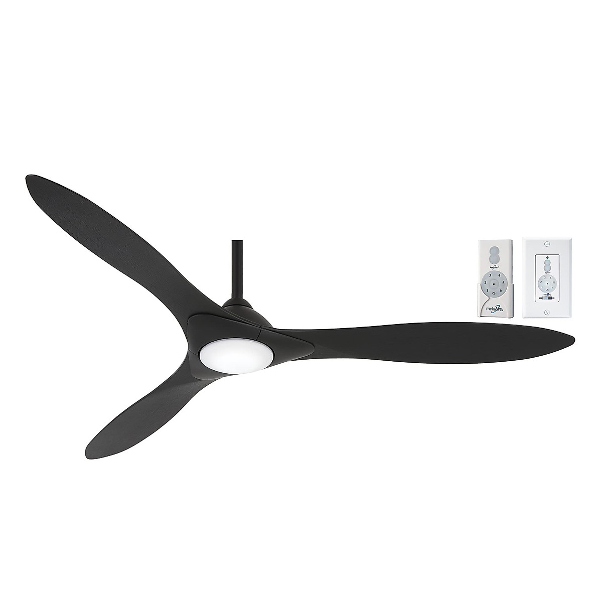 MINKA-AIRE F868L-CL/CL Sleek 60" Smart Ceiling Fan with LED Light, Remote and Wall Control