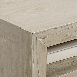 Sauder Pacific View L-Desk, L: 58.47" x W: 58.43" x H: 29.92", Chalked Chestnut Finish