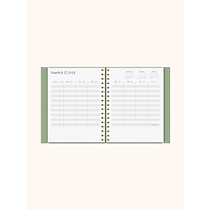 Orange Circle Studio 2024 Real-Time Planner Notebook, 12 Month Spiral Calendar Book with Monthly and Weekly Date Views, Appointment, Budget & Goal Tracker, Journal for School/Work, Golden Hour
