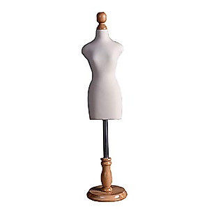 Tailors Dummy Mannequins 1:2 Scale Small Dressmakers Dummy Famale, Tailor Manikins Doll Dress Form Display, Dollhouse Accessories Decoration Dressform Mannequin