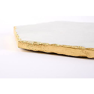 Mud Pie Marble Cheese, 3 Piece Set, White, board 8" x 8" | utensils 7" (41100042)