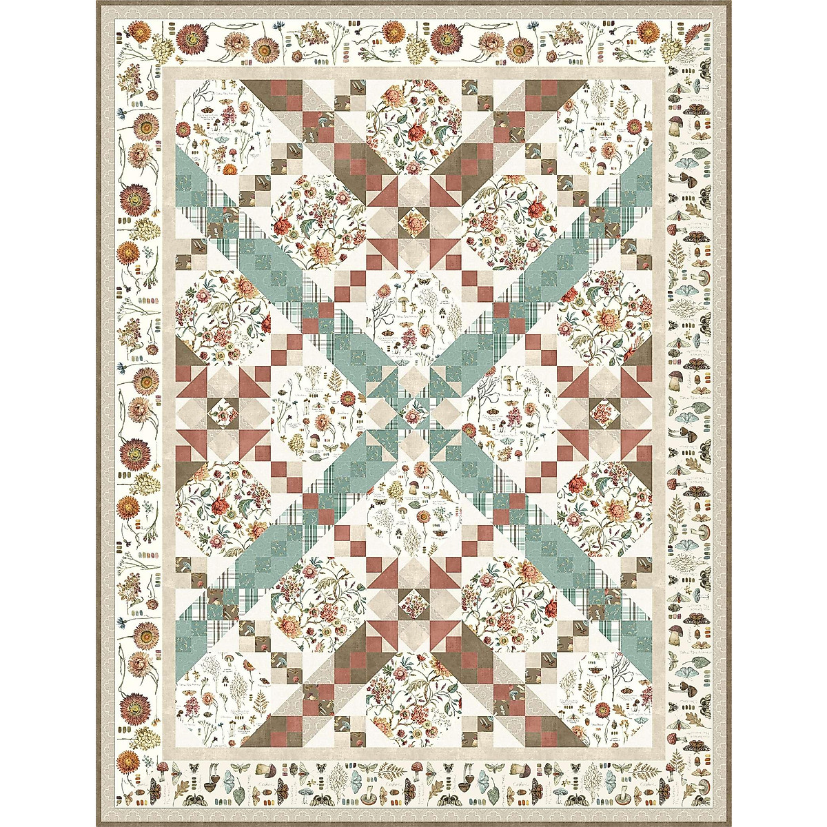 Wilmington Prints Seasons Study Grid Tonal, Fabric by The Yard (Cream)
