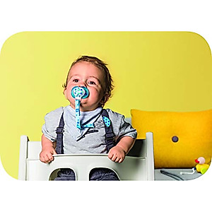 MAM Pacifier Clips for Baby Girls with Fasteners and Flexible Rings, Designs May Vary, 2 Count