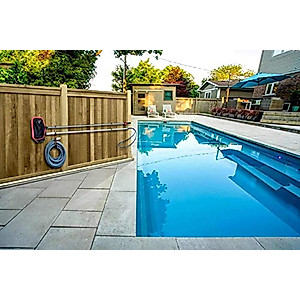 Stainless Steel Pool Pole Hangers - Unlimited Free Replacements - 4 ProTuff Heavy Duty Double Hooks, Ideal Holder Set for Swimming Pool Telescopic Pole, Leaf Rake, Brush, Vacuum Hose & Garden Tool