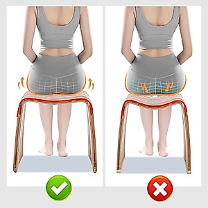 CWUINT Bamboo Dining Stool Dining Chair Dressing Stool Shoe Stool Bathroom Stool Dining Room Bathroom Living Room Study Bedroom Durable and Beautifully Designed