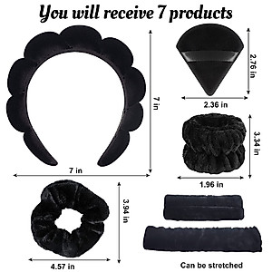Makeup Spa Headband for Washing Face: Bubble Skincare Headbands for Women Face Wash Headband Skin Care Headbands - Puffy Headband Make Up Facial Headband