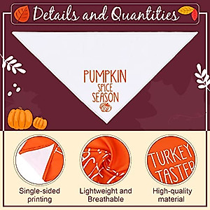 4 Pieces Thanksgiving Dog Bandanas Fall Autumn Dog Bandana Holiday Dog Bandana Dog Costume Bandanas for Dogs Reversible Triangle Bibs Scarf for Small Medium Large Dogs Pets (Medium)