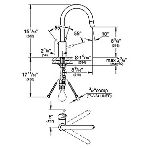 Grohe 32665001 Concetto Single-Handle Pull-Down High Arc Kitchen Faucet, 1.75 GPM, Starlight Chrome