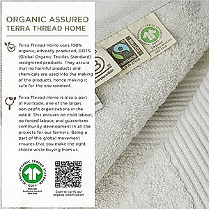100% Organic Cotton Luxury Towel Set,6 Piece,700 GSM,Ultra Soft,High Absorbant,Bathroom,Hotel,Spa,GOTS Certified,Fair Trade Certified,2 Bath Towels 30x54,2 Hand Towels 20x30,2 Wash Cloths 13x13,White