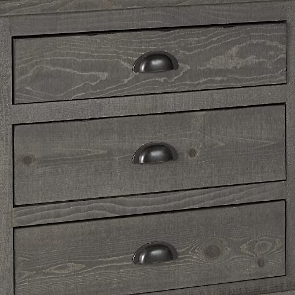 Progressive Furniture Willow Nightstand, Distressed Dark Gray
