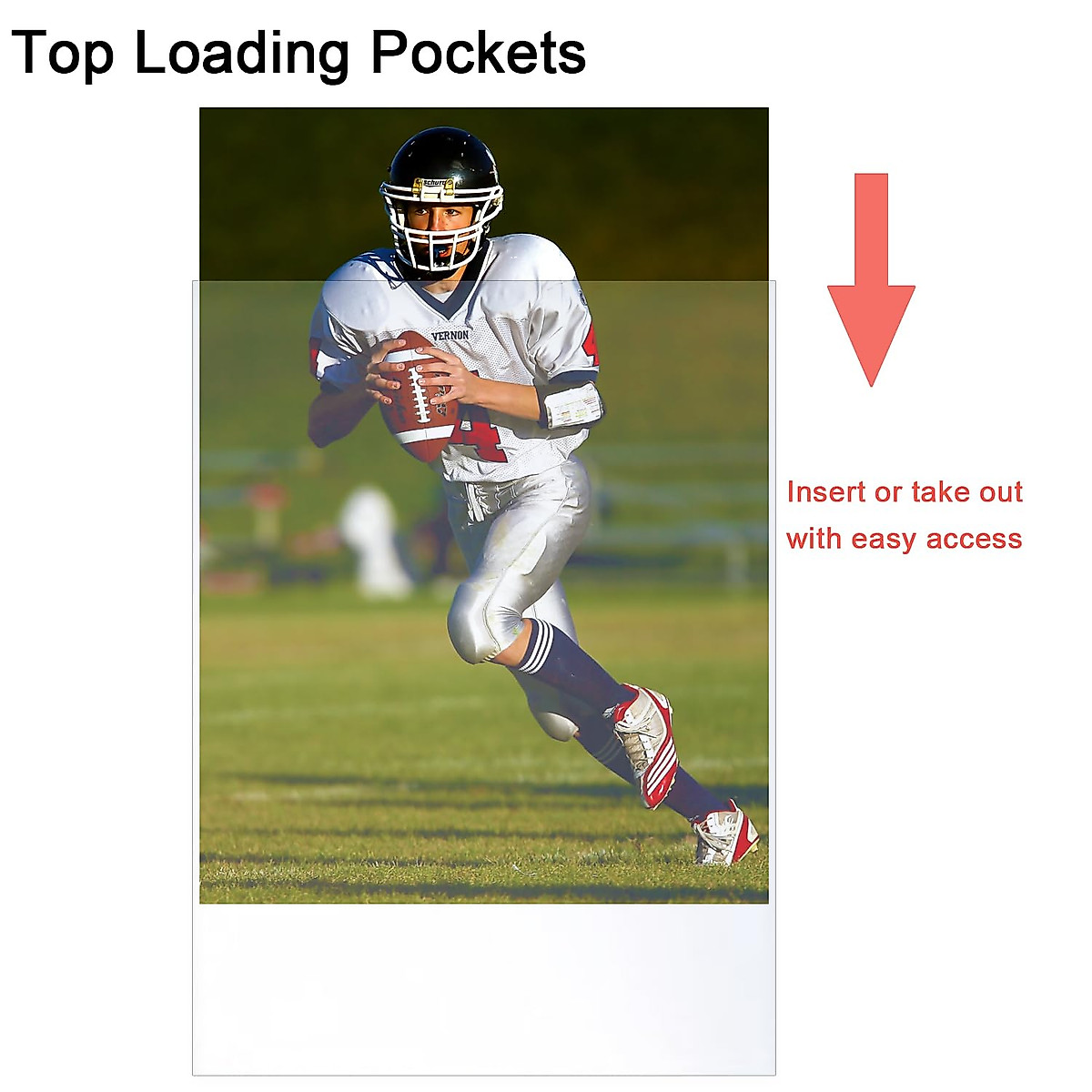 100 Pcs Soft Trading Card Sleeves, Top Loading Penny Card Sleeves for Standard Cards 2.5" X 3.5"，Ultra-Clear Card Protector for Game Cards, Baseball,Sports Cards,Mini Photos