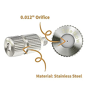 High Pressure Misting Nozzles for Outdoor Cooling System Outdoor Cooling Nozzle, UNC 10/24 Stainless Steel Misting Nozzles 0.012" Orifice (0.3mm), Silver Tone,30 Pcs