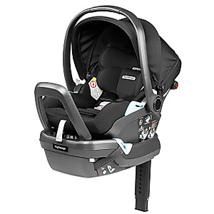 Peg Perego Primo Viaggio 4-35 Lounge - Reclining Rear Facing Infant Car Seat - Includes Base with Load Leg & Anti-Rebound Bar - for Babies 4 to 35 lbs - Made in Italy - Onyx (Black)