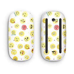 Design Skinz The All Over Emoji Pattern Vinyl Decal Compatible with The Apple Magic Mouse 2 (Wireless, Rechargable) with Multi-Touch Surface
