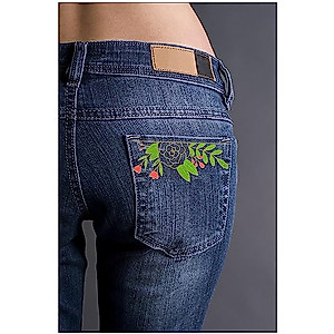 44 Pcs Water Soluble Stabilizer for Embroidery,Stick and Stitch Embroidery Paper with Pre-Printed Pocket Flowers Pattern Adhesive Adhesive Wash Away Stabilizer for Embroidery Hand Sewing Lover