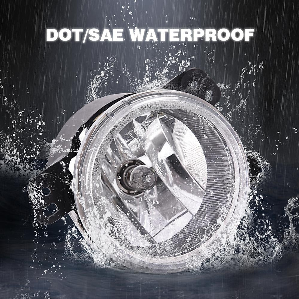 CHEDA Fog Lights Compatible with 2010-2018 Dodge Journey,2007-2017 Jeep Wrangler,2014-2018 Jeep Cherokee,2011-2013 Jeepgarnd Cherokee, 2011-2014 Dodge Charger,1pc (Clear Lens)