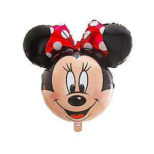 Big Cartoon Girl Mouse Balloon – Foil Birthday Balloon Decorations Animated Mouse Head Balloon Kids Party Supplies Giant Foil Balloons