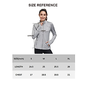 Dolcevida Womens Sports Jackets Zip Up Workout Yoga Jacket with Pockets