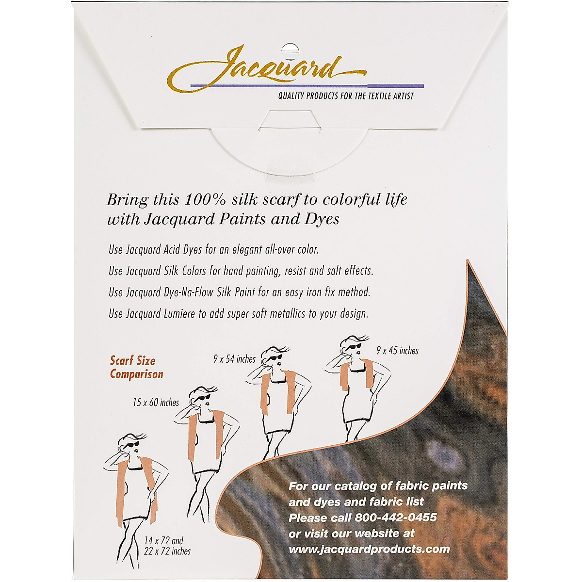 Jacquard Blank Silk Scarves 8 in. x 45 in.