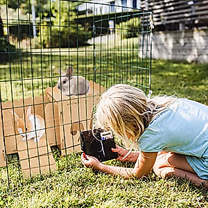 Biggun Wooden Rabbit Castle Hideout Tunnel Playhouse- Large Handmade Bunny Rabbit Castle Small Animal Rest and Play House with Ladder & Tunnel for Chinchilla Guinea Pig Hamster Hideout Habitat