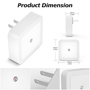 Sujeet Night Light, Night Lights Plug into Wall [4 Pack], Nightlight Led Night Light for Adults, Plug in Night Light for Adults Bedroom Cool White