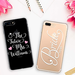 Case Charming Newly Engaged Future Mrs Phone Case Personalized for iPhone - Available in all Sizes - 15 14 Pro Max 13 mini 12 11 Xs Xr X 8 Plus 7 Se Clear Customizable Cover