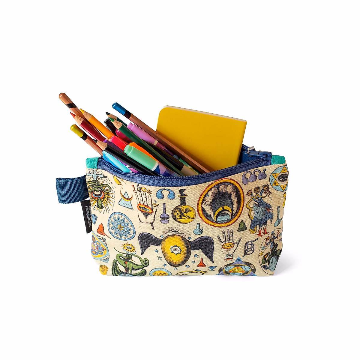 The Unemployed Philosophers Alchemy Bag - 9" Canvas Zipper Alchemist Themed Pouch for Pencils, Tools, Cosmetics, Toiletries and More