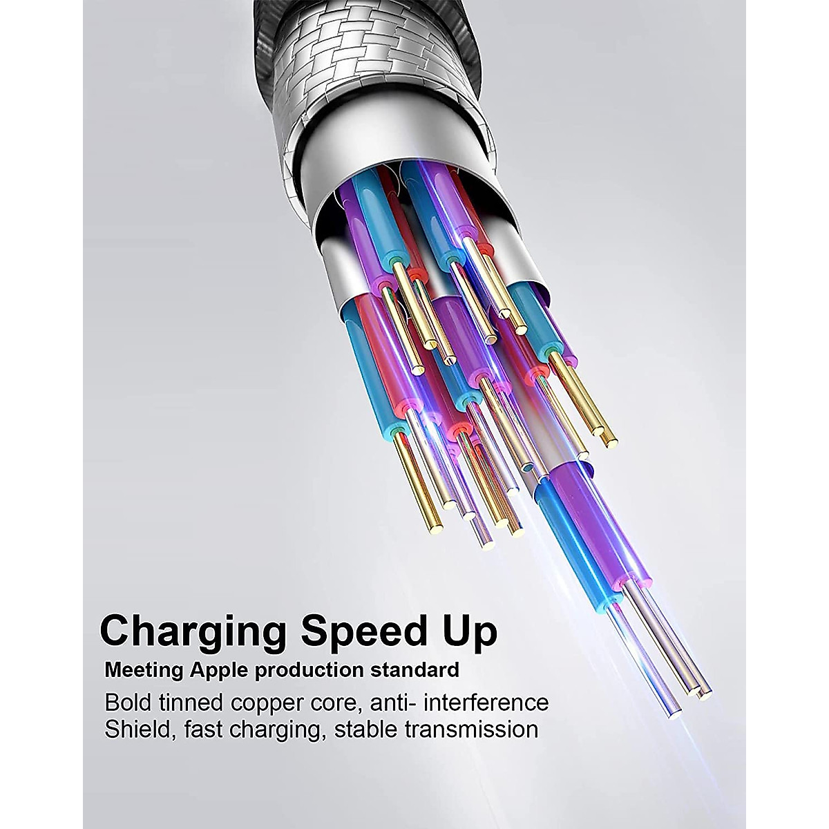 ANDNOVA USB C to Lightning/USB c Cable 10 Ft, Type-C to iPhone PD Fast Charging Cable Compatible with iPhone 13/13 Mini 12 Pro Max/12/11 Pro/X/XR/XS Max / 8/8 Plus