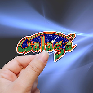 4" Galaga Art Retro Nostalgic Video Game Laminated Sticker Decal gift perfect for laptop, kindle, pc, tumbler, tablet and more
