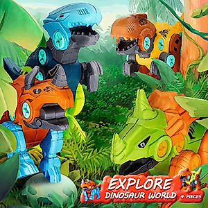 AceList Kids Toys Dinosaur Toys for 3 4 5 6 7 8 Year Old Baby Boys & Girls-Dinosaur Building Sets, Take Apart Dinosaur Toys for Kids-Educational Toys, Birthday for Toddlers