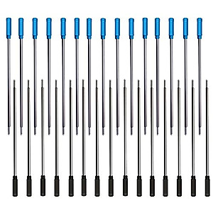 4.5” Replaceable Ballpoint Pen Refills, 30 Pack Smooth Writing Ballpoint Refills for Cross Style Pen (Black and Blue Ink Refills)