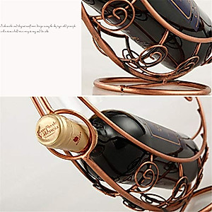 WIONC Retro Wine Bottle Holder Wine Rack Champagne Bottles Stand Glass Cup Holder Display Hanging Drinking Glasses Stemware Rack Shelf