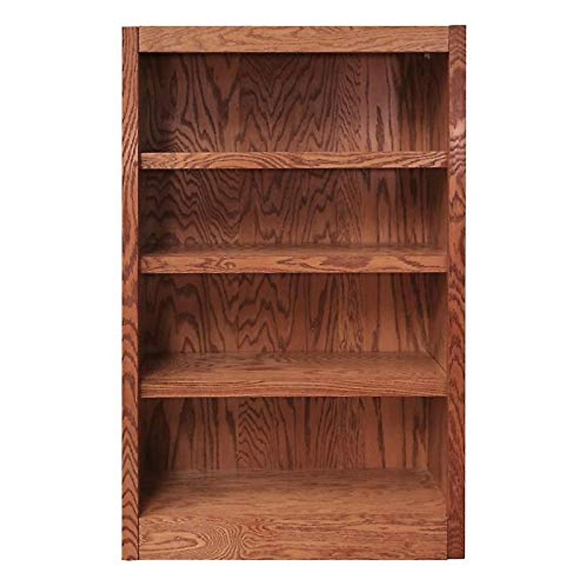 Concepts In Wood Midas Four Shelf Bookcase 48" H Medium Oak Finish