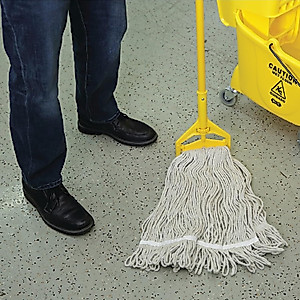 Soro Essentials- 32 oz. Cotton Webbed Mop Replacement Head- Commercial Loop-End Banded Cotton Webbed Mop Head Heavy Duty Mop Head for General and Floor Cleaning